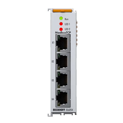 El6254 Ethercat Terminal 4 Port Communication Interface Modbus Tcp Client Server Beckhoff