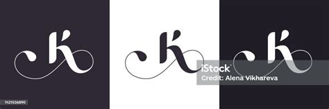 K 문자 모노그램 우아한 럭셔리 K 캘리그래피 스타일 벡터 디자인 고급스러운 선형 크리에이티브 모노그램 0명에 대한 스톡 벡터 아트 및 기타 이미지 Istock