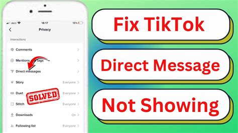 How To Fix Tiktok DMS Not Working TikTok Direct Message Option Not