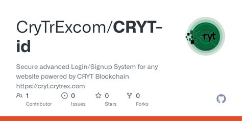 GitHub CryTrExcom CRYT Id Secure Advanced Login Signup System For Any Website Powered By CRYT