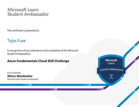 Passed Microsoft Azure Fundamentals Cloud Skill Challenge Tejas Fuse Posted On The Topic