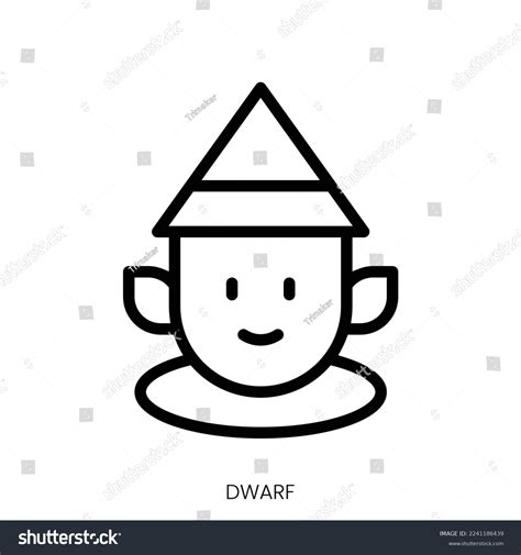 Dwarf Icon Line Art Style Design Stock Vector Royalty Free 2241186439 Shutterstock