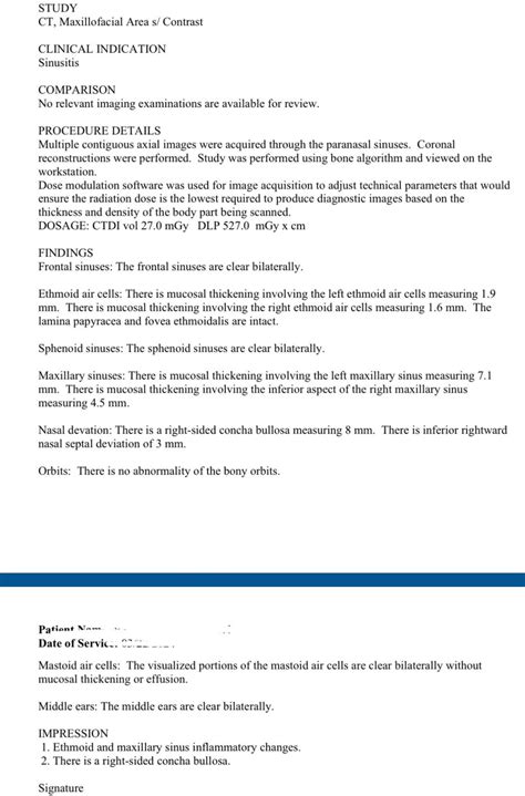 Are These Findings Concerning R Sinusitis