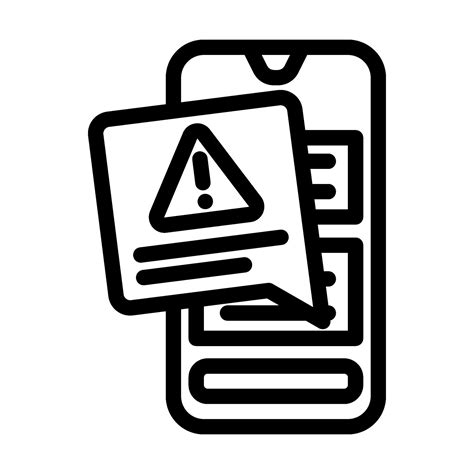 Alert Message Line Icon Vector Illustration 26825607 Vector Art At Vecteezy