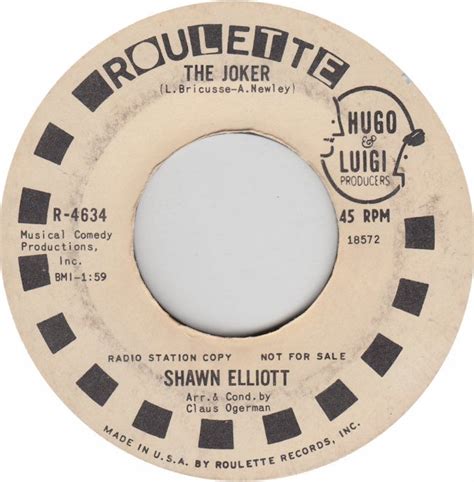 45cat Shawn Elliott The Joker Little Bird Roulette Usa R 4634