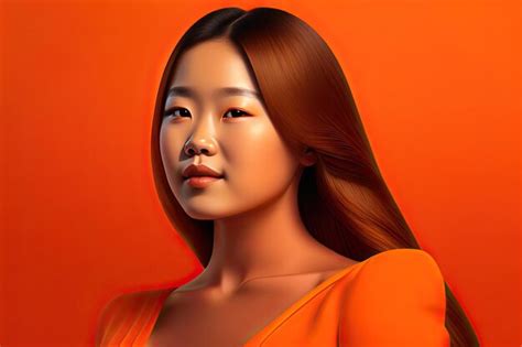premium photo orange colorful background generative ai