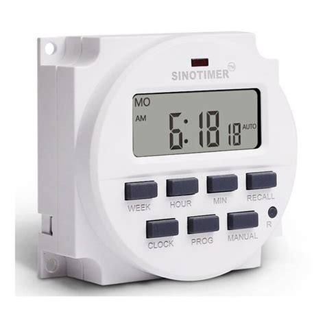 Interruptor Timer Programable Sinotimer Tm618n 2 220v Ac