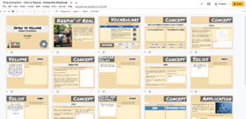 Intro To Volume EDITABLE Notes INB Tests Drive Math TPT