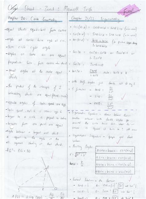 Ext 1 Mathematics Hsc Notes 2013 Complete Mathematics Extension 1