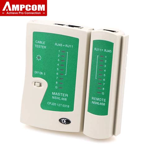 Ampcom 네트워크 케이블 테스터 Rj45 이더넷 케이블 테스터 Cat5 Cat6 Cat7 8p 6p 랜 케이블 및 Rj11