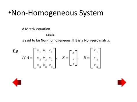 System of linear equations