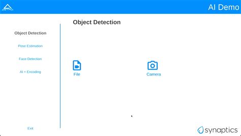 using the built in applications — synaptics astra sdk user guide 1 4 0