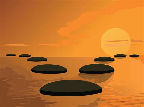 Sunset In Water Illustrator Artwork 15636243 Vector Art At Vecteezy