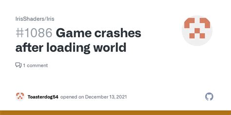 Game crashes after loading world · Issue #1086 · IrisShaders/Iris · GitHub