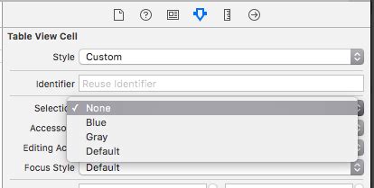 Objective C Hide Grey Color When Cell Is Touched Stack Overflow
