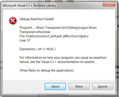 Catch An Assertion Failed Stack Overflow
