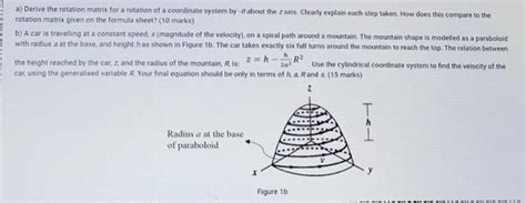 a derive the rotation matrix for a rotation of a