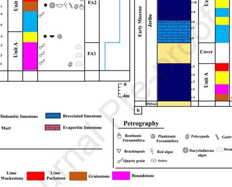 Columnar Sections Of Jeribe Formation With Microfacies Distribution