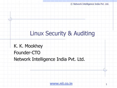 linux security and auditing ppt download