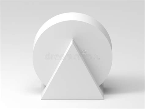 Modern Representation Of Abstract Geometric Shapes 3d Render Stock