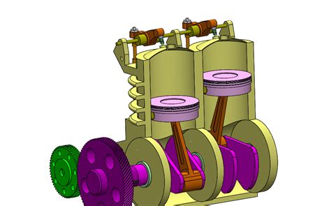 Solidworks Dwg10 [two Cylinder Engine]