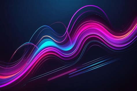 Abstract Gradient Neon Lights Premium Ai Generated Image