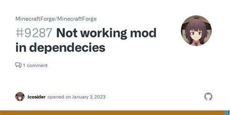 Not Working Mod In Dependecies Issue MinecraftForge MinecraftForge GitHub