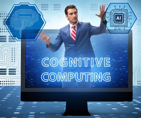 The Cognitive Computing Concept As Future Technology With Businessman Stock Photo Image Of