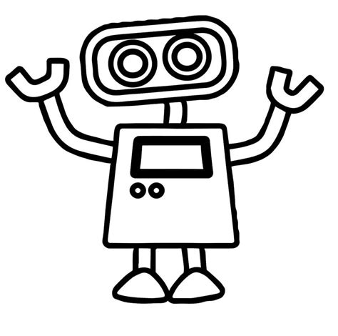 Coloriage Joli Robot Télécharger Et Imprimer Gratuit Sur