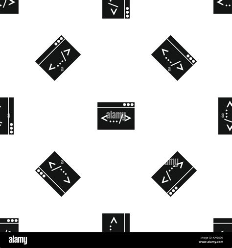 Code Window Pattern Seamless Black Stock Vector Image And Art Alamy
