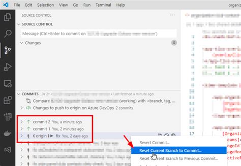 Git Is There A Way To Revert To A Previous Commit In Vs Code Stack