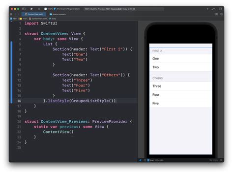 SwiftUI The List View