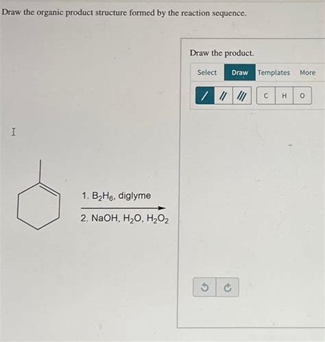 Solved Draw The Organic Product Structure Formed By The