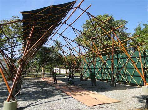 Deployable Bamboo Structure Pavilion Bambutec Design Archdaily