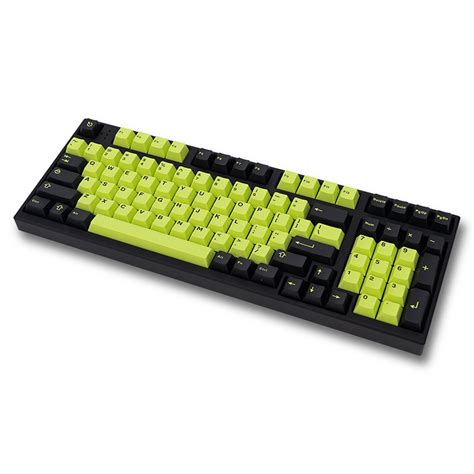 Ymk Double Shot Cherry Profile Blackandgreen Icon Poison Keycaps English Custom Personality