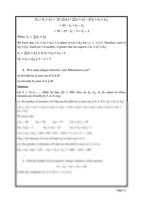 Solution Discrete Mathematical Structures The Principle Of Inclusion