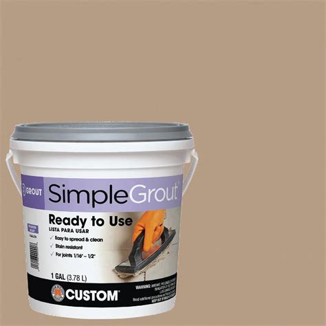Custom Building Products Simplegrout Gallon Haystack Pre Mixed Sanded Tile Grout Elitsac Inc