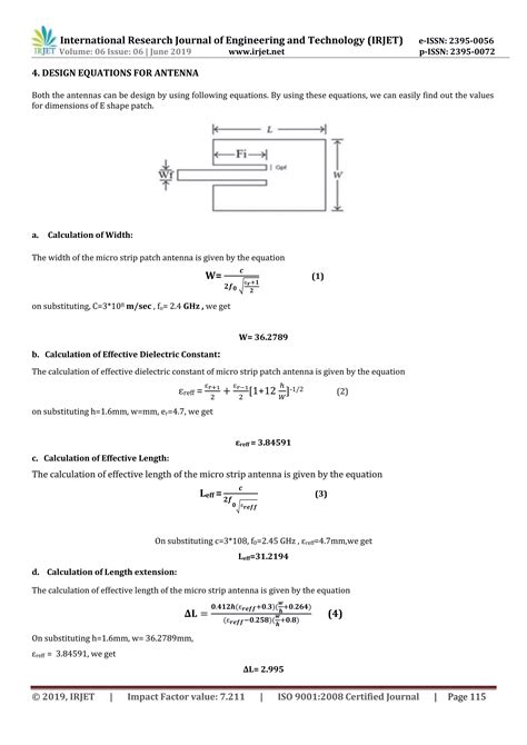 Irjet Microstrip Patch Antenna Design For Military Applications Pdf Physics Science