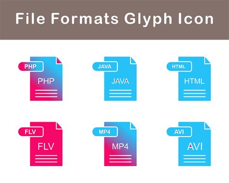 file formats vector icon set 20644919 vector art at vecteezy
