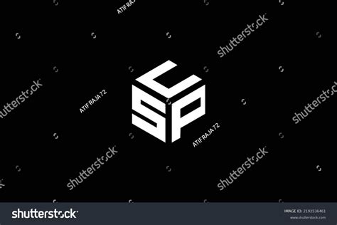 scp csp letter initial logo design stock vector royalty free
