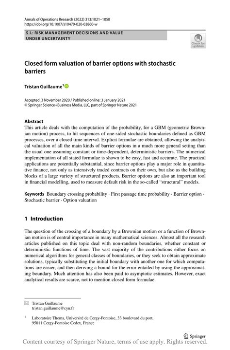 Closed Form Valuation Of Barrier Options With Stochastic Barriers