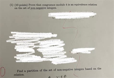 Solved 5 10 Points Prove That Congruence Modulo 4 Is An