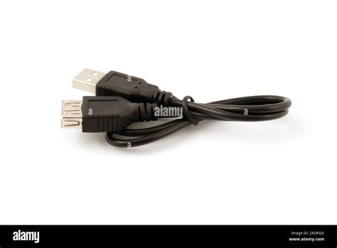 USB Universal Serial Bus Connectors Cable Isolated On White Background Stock Photo Alamy