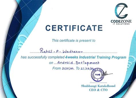 I Have Completed My Android Development Internship Successfully