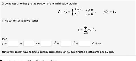 1 Point Assume That Y Is The Solution Of The