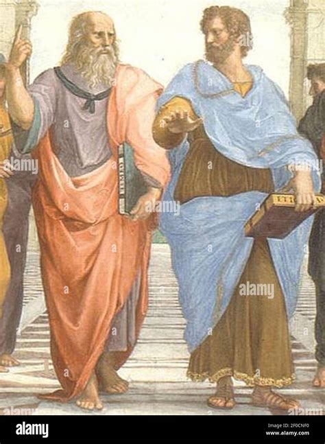 Plato And Aristotle In The School Of Athens By Italian Rafael Stock