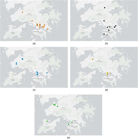 Spatial Distribution Of Each Cluster A Lohas Park Kai Tak B First Download Scientific