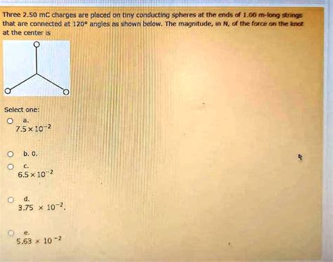 Solved Three 250 Mc Charges Are Placed Ori Tiny Conructing Spheres At