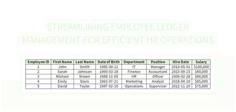 Improving Hr Operations With Streamlined Employee Ledger Management