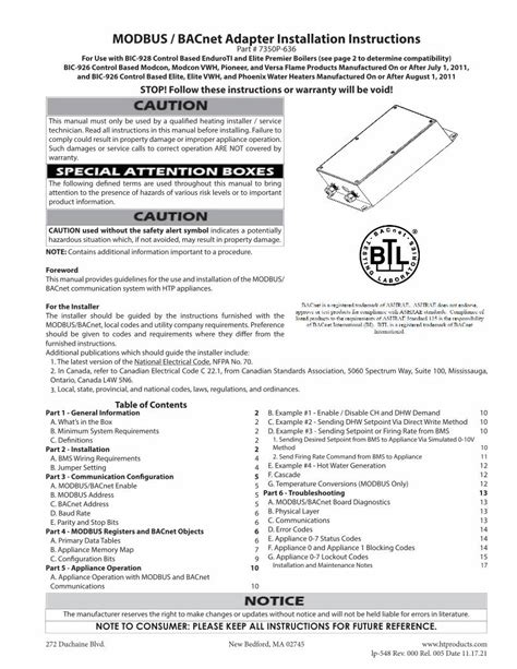 Pdf Modbus Bacnet Adapter Installation Instructions Dokumen Tips